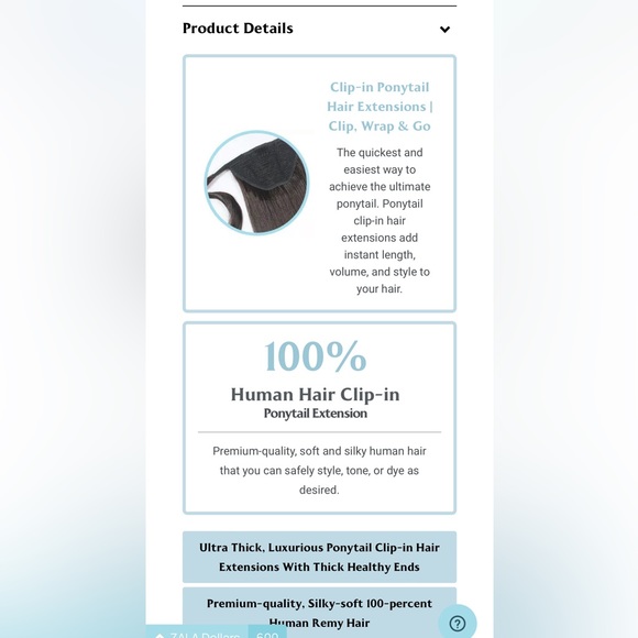 Zala | Hair | 6 Zala 10 Human Hair Ice Blonde Ponytail Extension | Poshmark